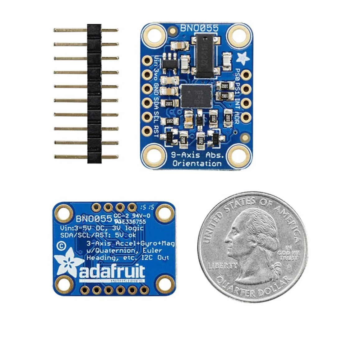 Adafruit 9-DOF Absolute Orientation IMU Fusion Breakout - BNO055 – Dev ...